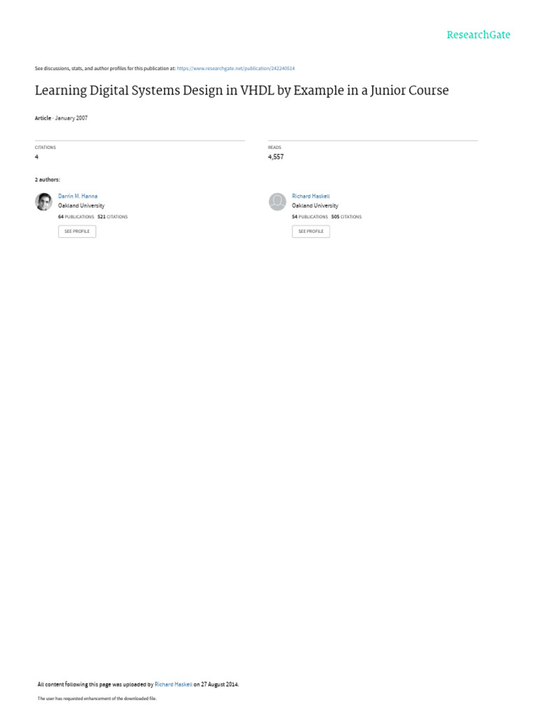 Learning_Digital_Systems_Design_in_VHDL_by_Example | PDF | Vhdl | Logic Synthesis