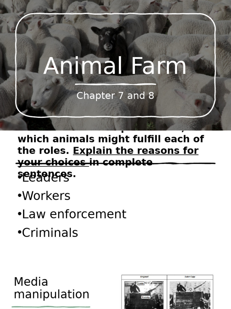 Day 2 Animal Farm Chapter 7 and 8 | PDF