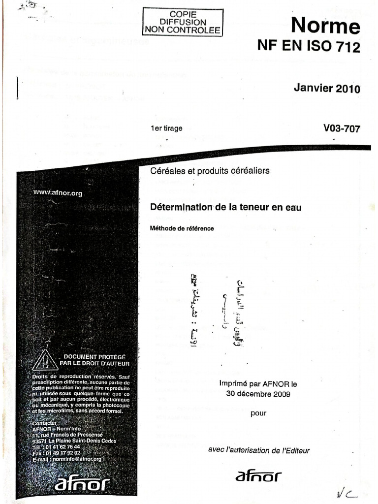 Norme ISO 712 | PDF