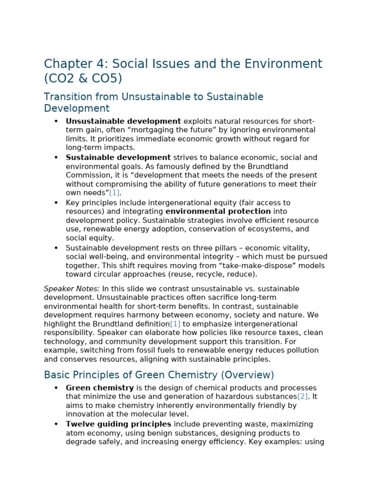 Chapter 4_ Social Issues and the Environment (CO2 & CO5) | PDF | Sustainability | Ozone Depletion