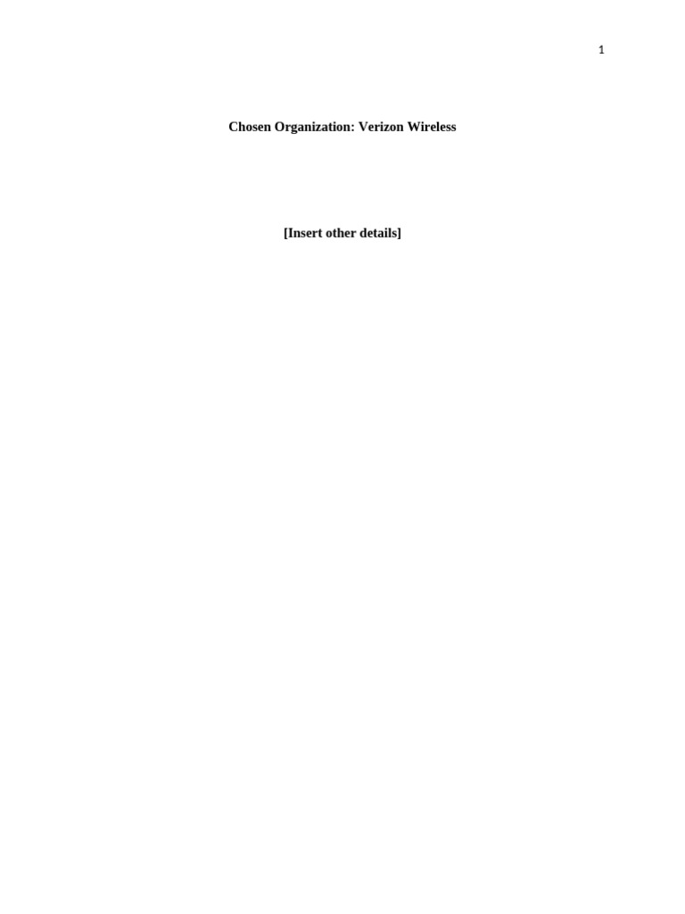 Verizon Wireless Strategic Analysis Guide | PDF | Strategic Management ...