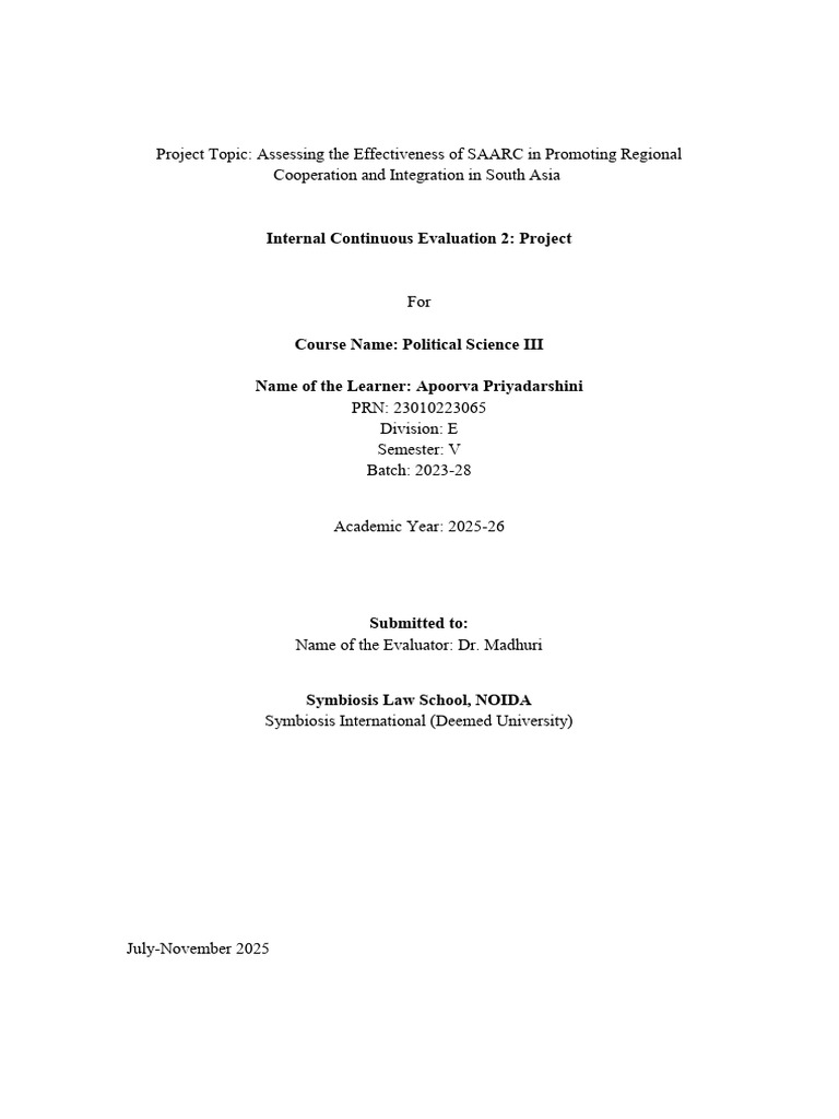 Political Science Project | PDF