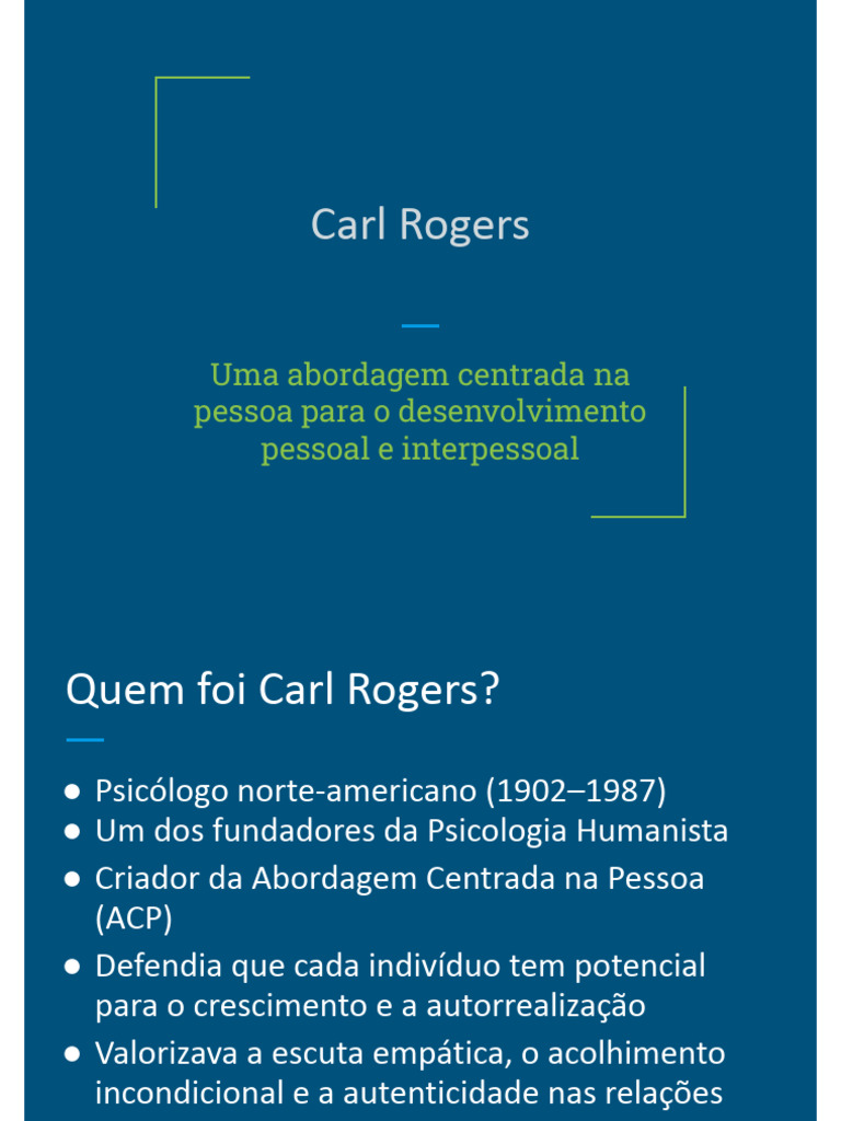 Abordagem Centrada na Pessoa de Rogers | PDF