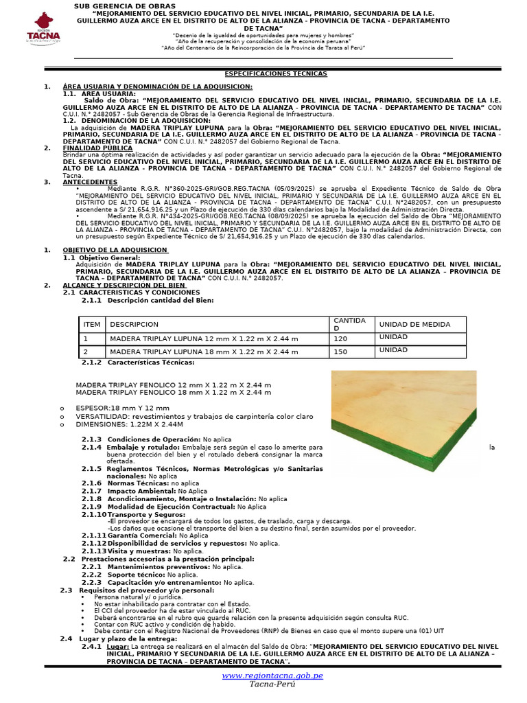 Et - Madera Triplay Lupuna | PDF