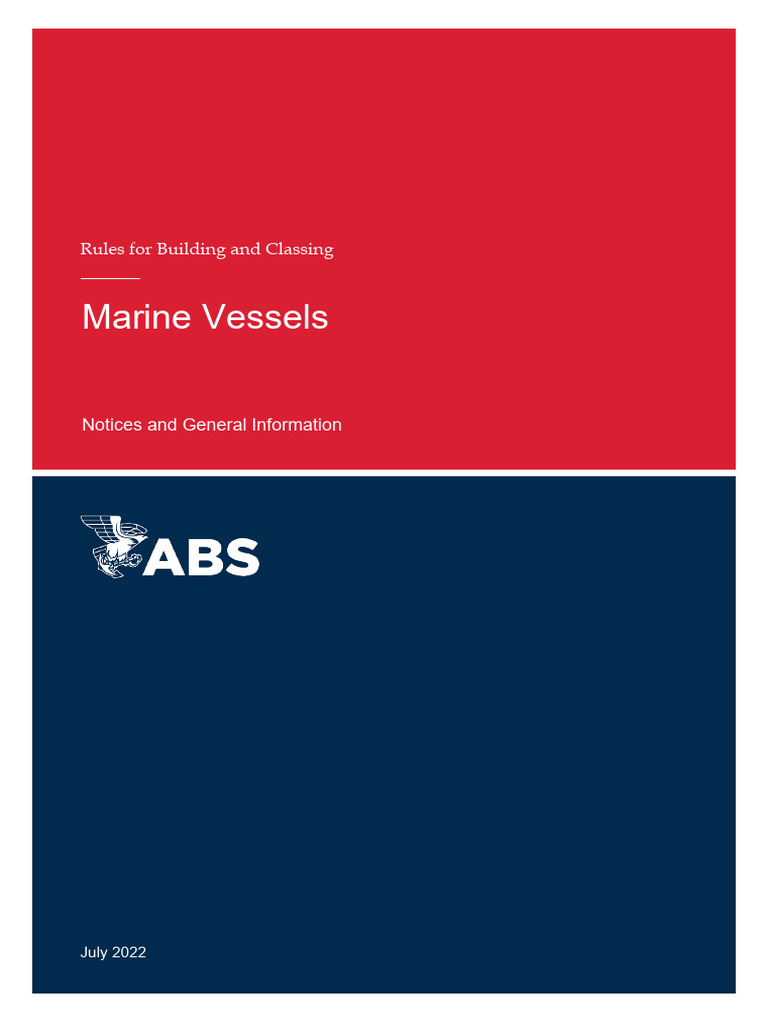 Rules For Building and Classing Marine Vessels 2022 - Notices and ...