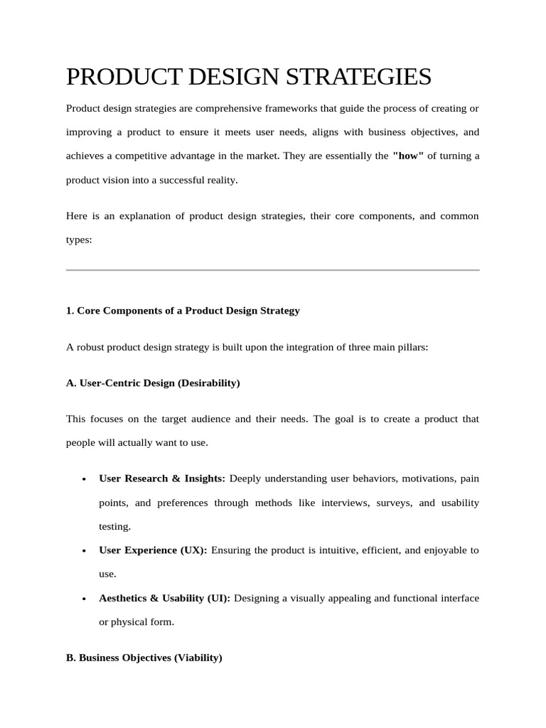 Essential Product Design Strategies | PDF