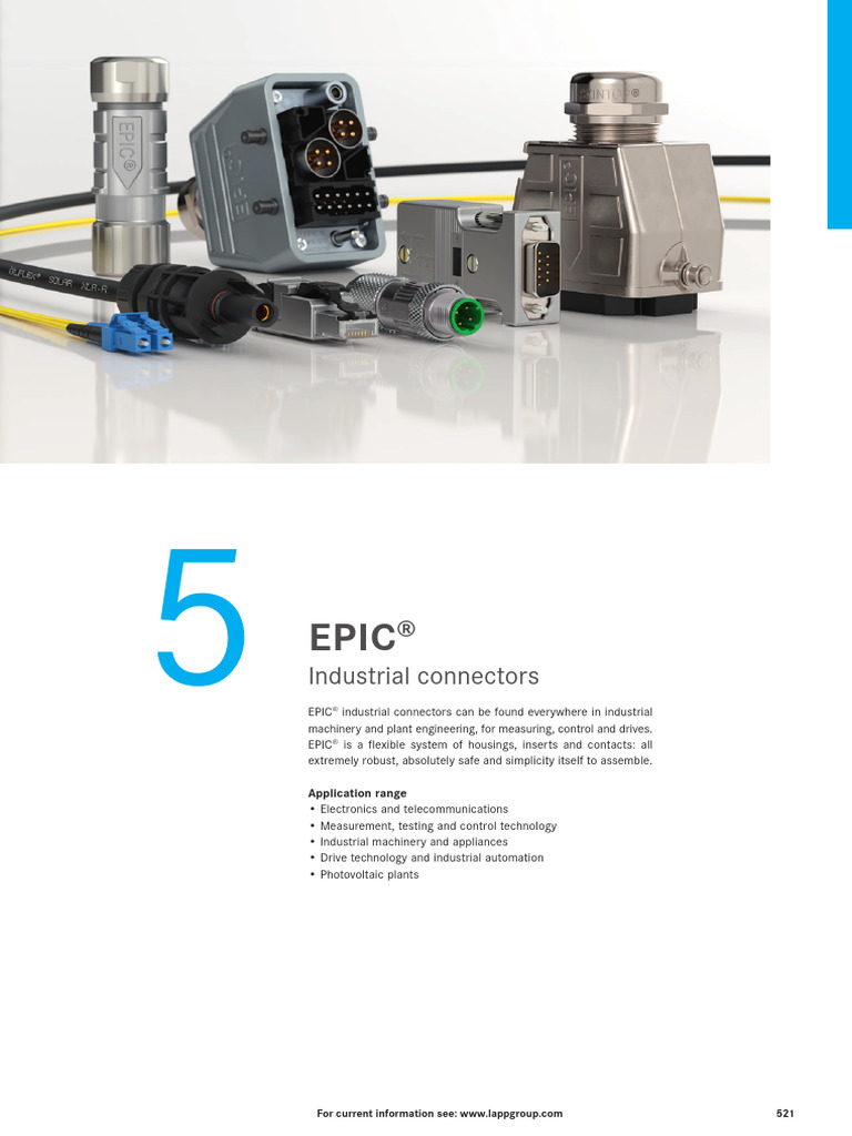 Epic | PDF | Electrical Connector | Electric Power Transmission