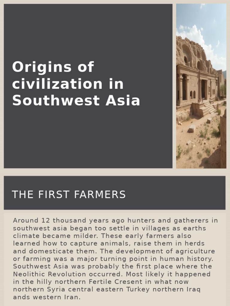 Origins of Southwest Asian Civilization | PDF