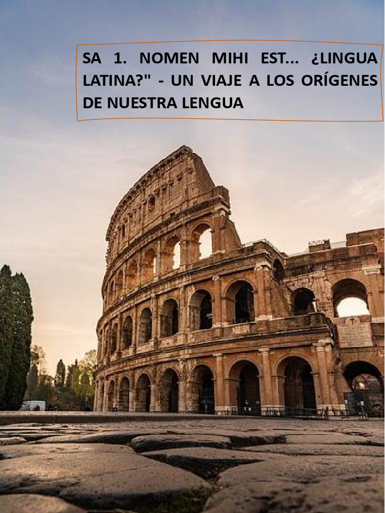 SA 1. Nomen Mihi Est Lingua Latina | PDF | Jeroglíficos egipcios | latín