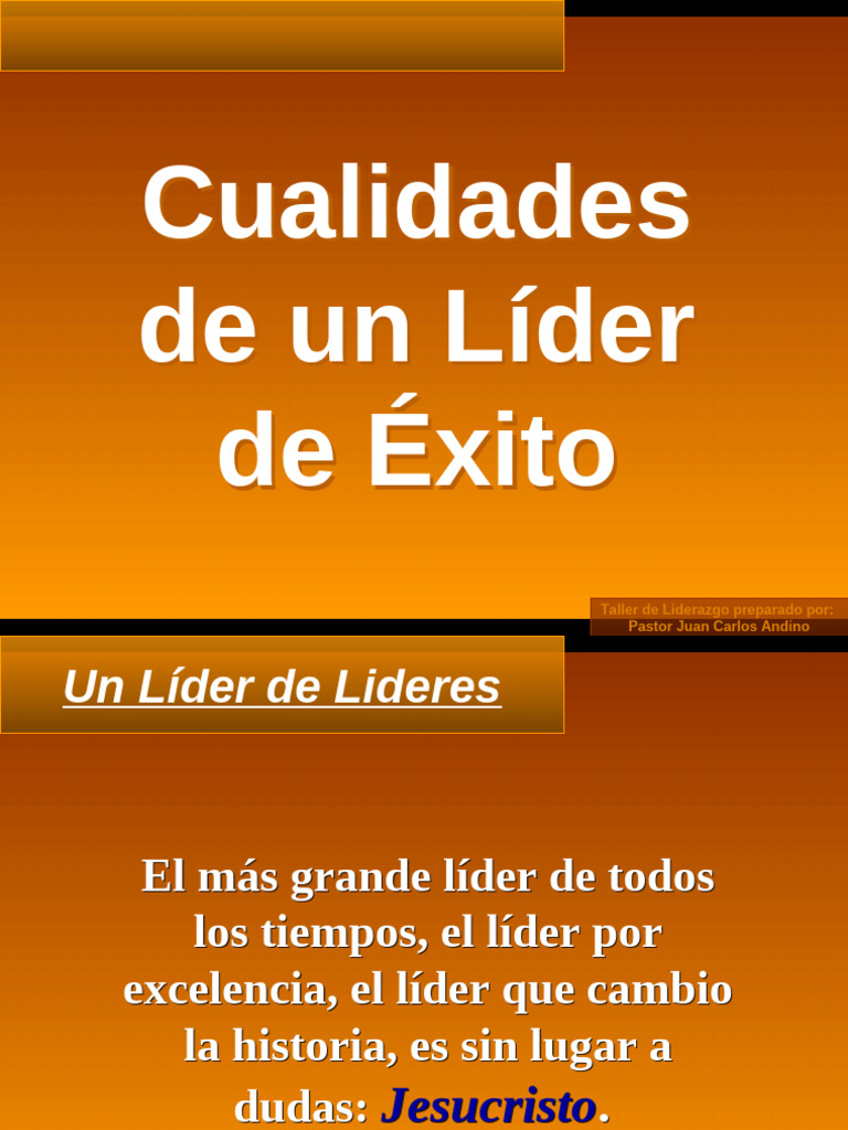 Cualidades de un Líder Exitoso | PDF | Jesús | Liderazgo