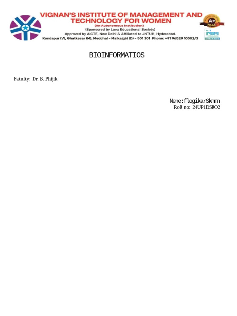 Bioinformatics Simran | PDF | Sequence Alignment | Nucleic Acid Sequence