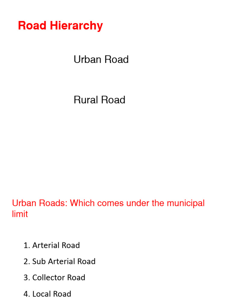3 Road Hierarchy | PDF