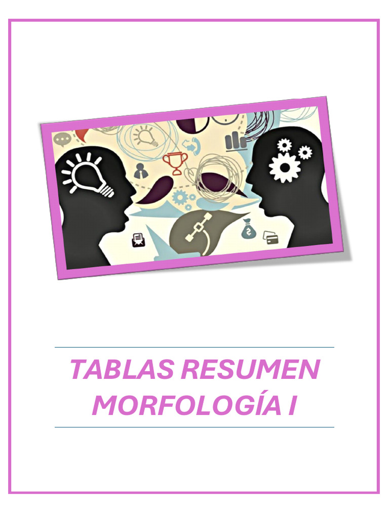 Tablas Resumen Morfología y Sintaxis I | PDF | Morfología (Lingüística) | Palabra