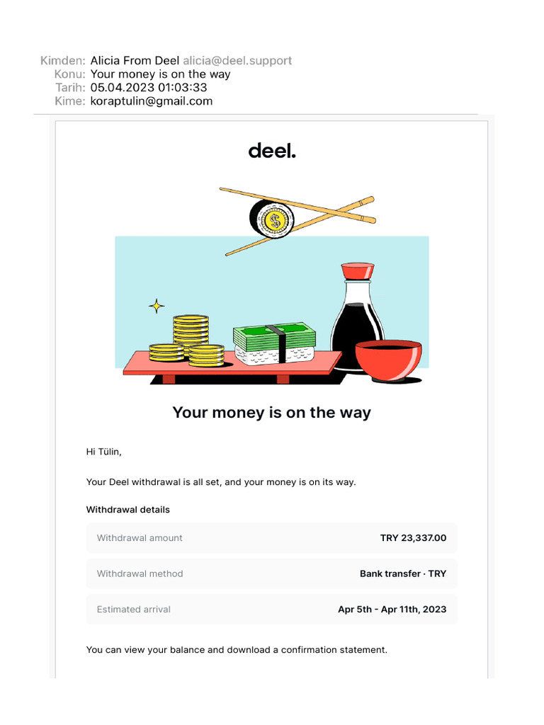 Your Money Is On The Way | PDF