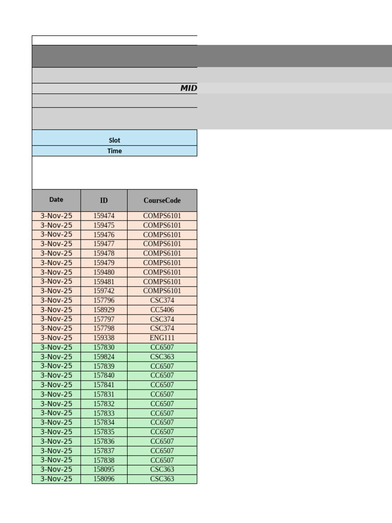 MidTerm Tentative Datesheet CS Department | PDF | Calculus | Software