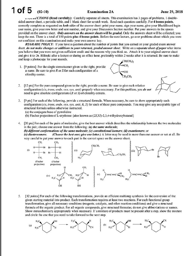 Hilinski Practice Test Final | PDF