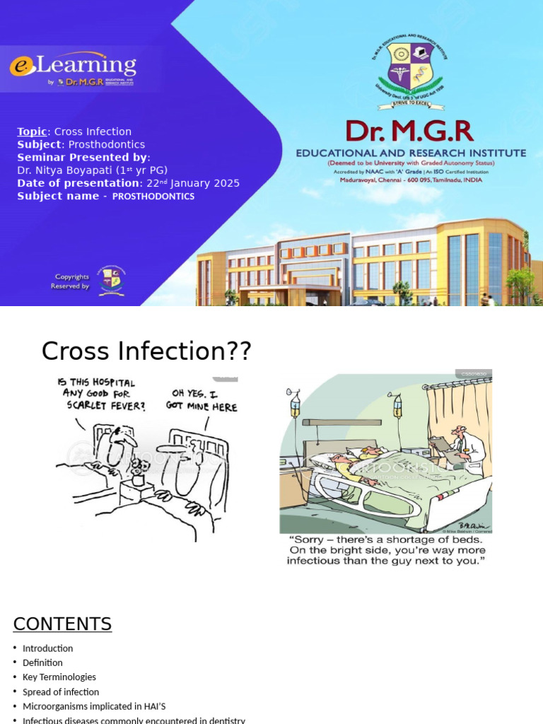 Cross Infection in Prosthodontics Seminar | PDF | Sterilization ...
