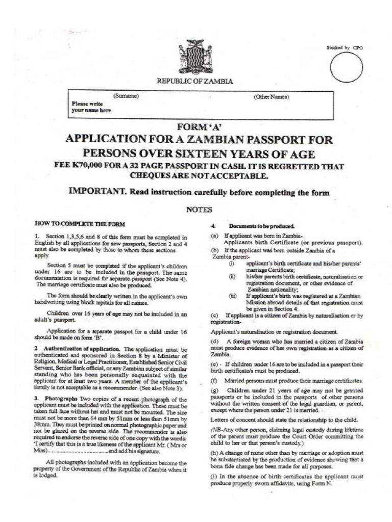 Passport Form | PDF
