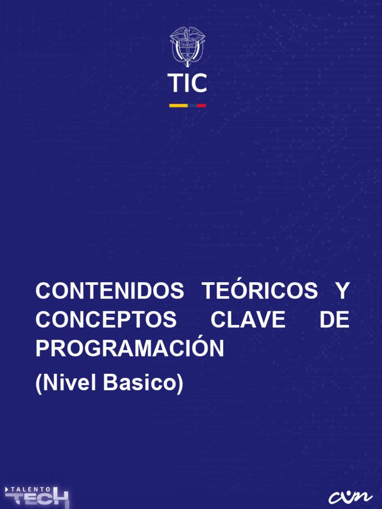 Contenidos Teóricos y Conceptos Programación - Nivel Básico | PDF | HTML | Script Java