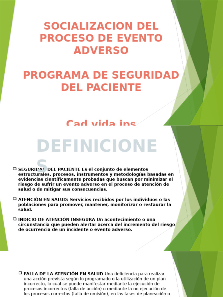 Evento Adverso | PDF | Seguridad del paciente | Medicina