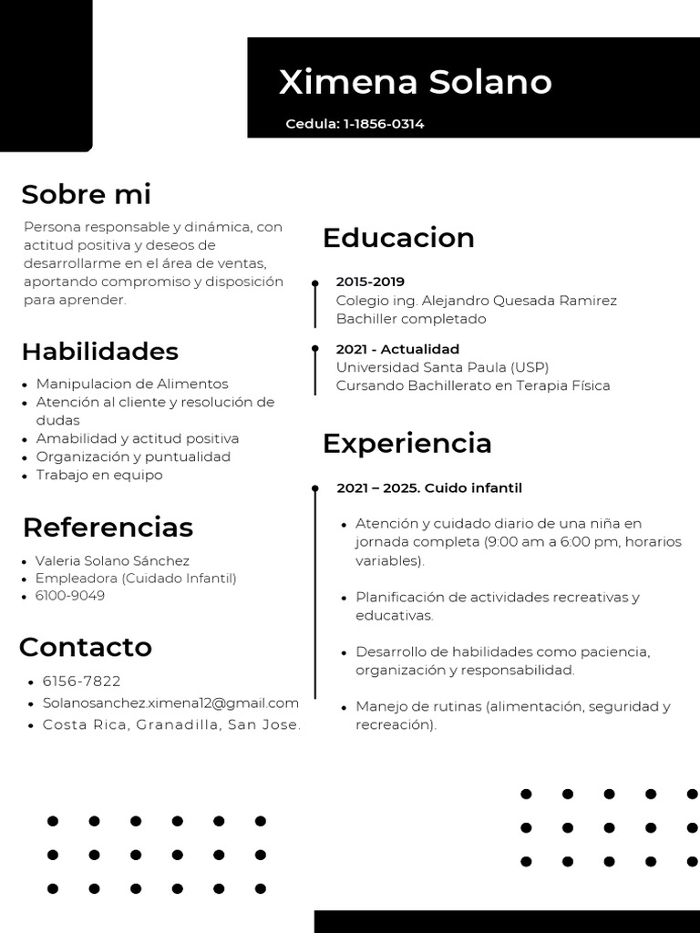 Currículum Ximena Solano | PDF