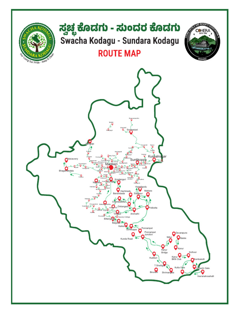 Swacha Kodagu Route Map | PDF