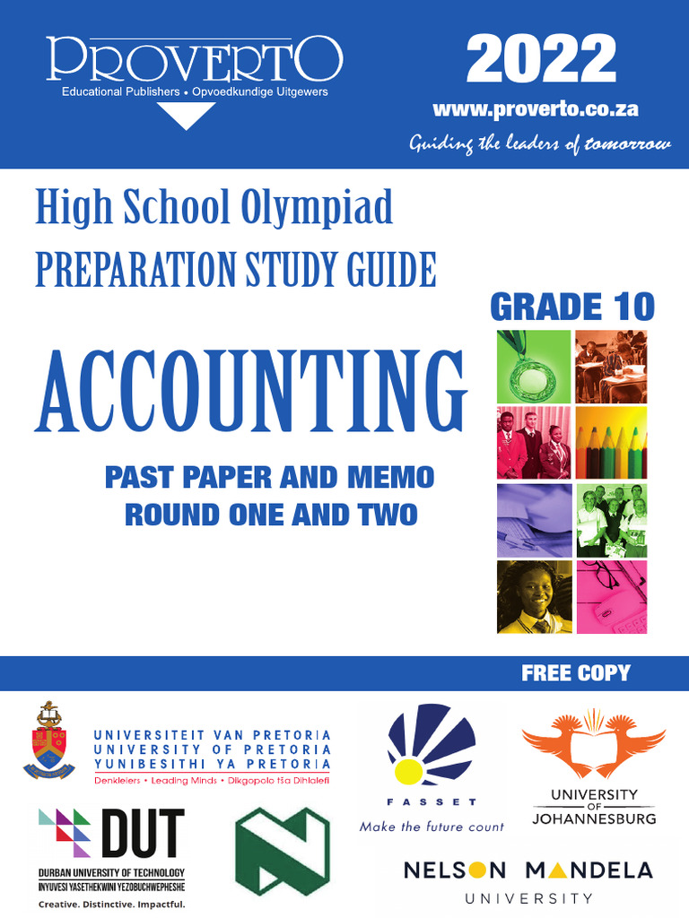 2022 Gr10 Accounting Olympiad Prep Guide r1&2 | PDF | Debits And Credits | Book Value