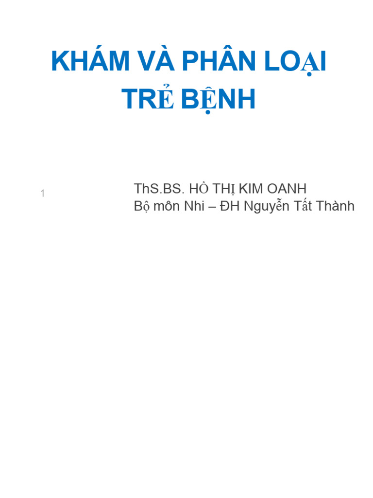 Khám và phân loại trẻ bệnh_Oanh.pdf | PDF