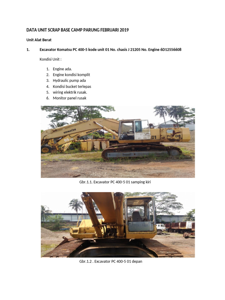 DATA UNIT SCRAP BASE CAMP PARUNG | PDF