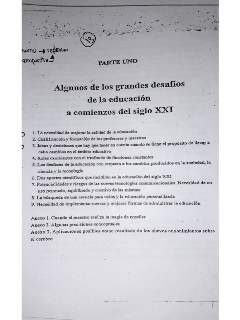 Algunos de Los Grandes Desafíos de La Educación A Comienzos Del SXXI | PDF