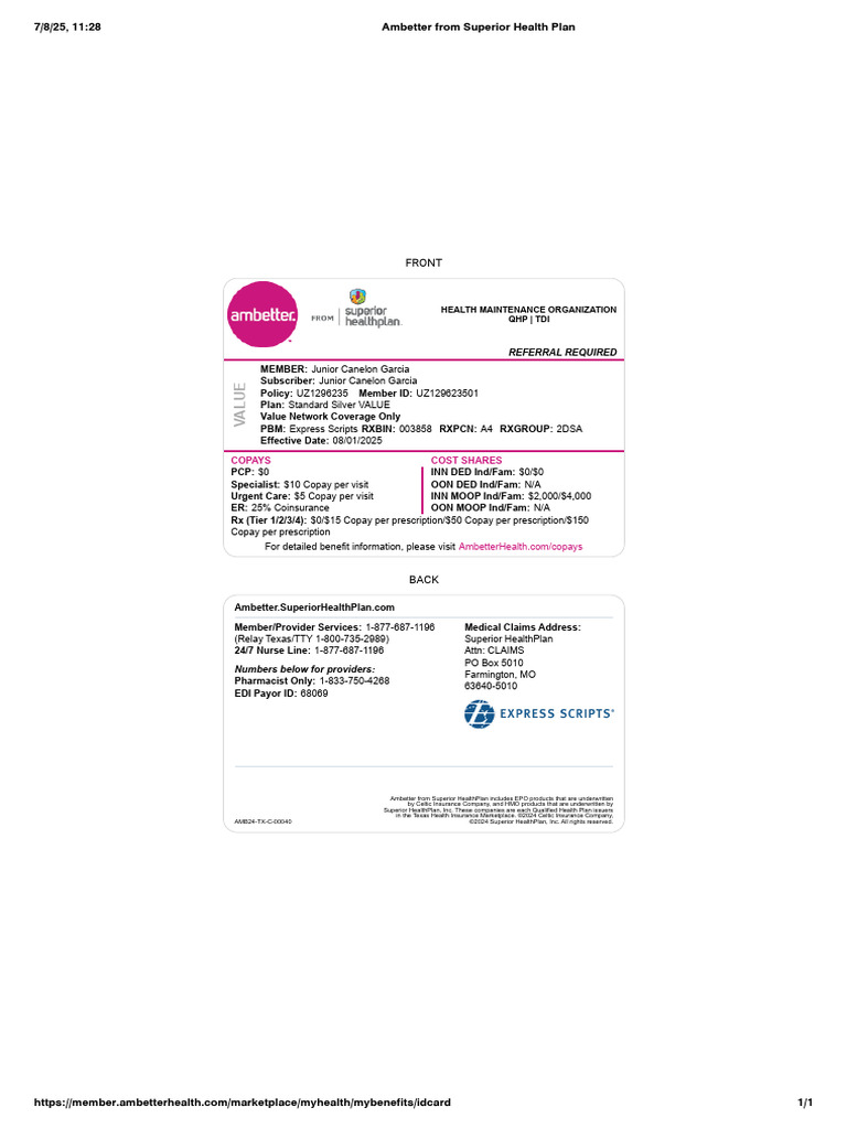 Ambetter Health Plan Details for Members | PDF | Medical And Health ...