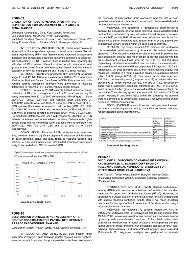 Utilization of Robotic Versus Open Partial Nephrectomy For Management ...