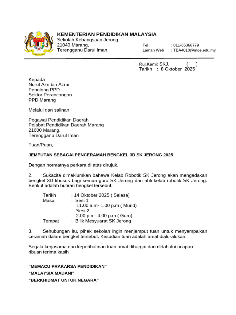 Surat Jemputan PPD | PDF