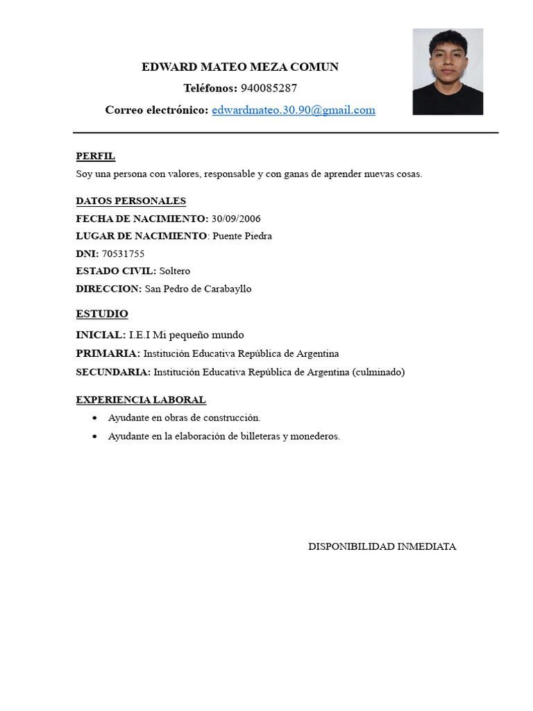 Edward CV | PDF