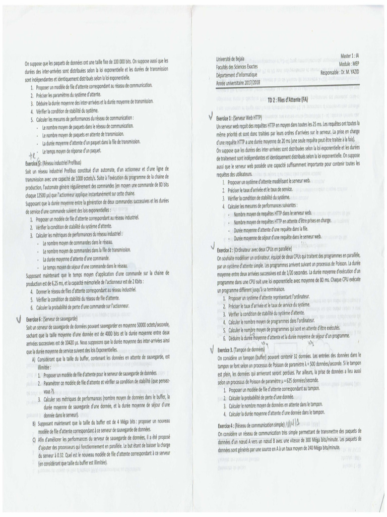 Modélisation TD2 | PDF