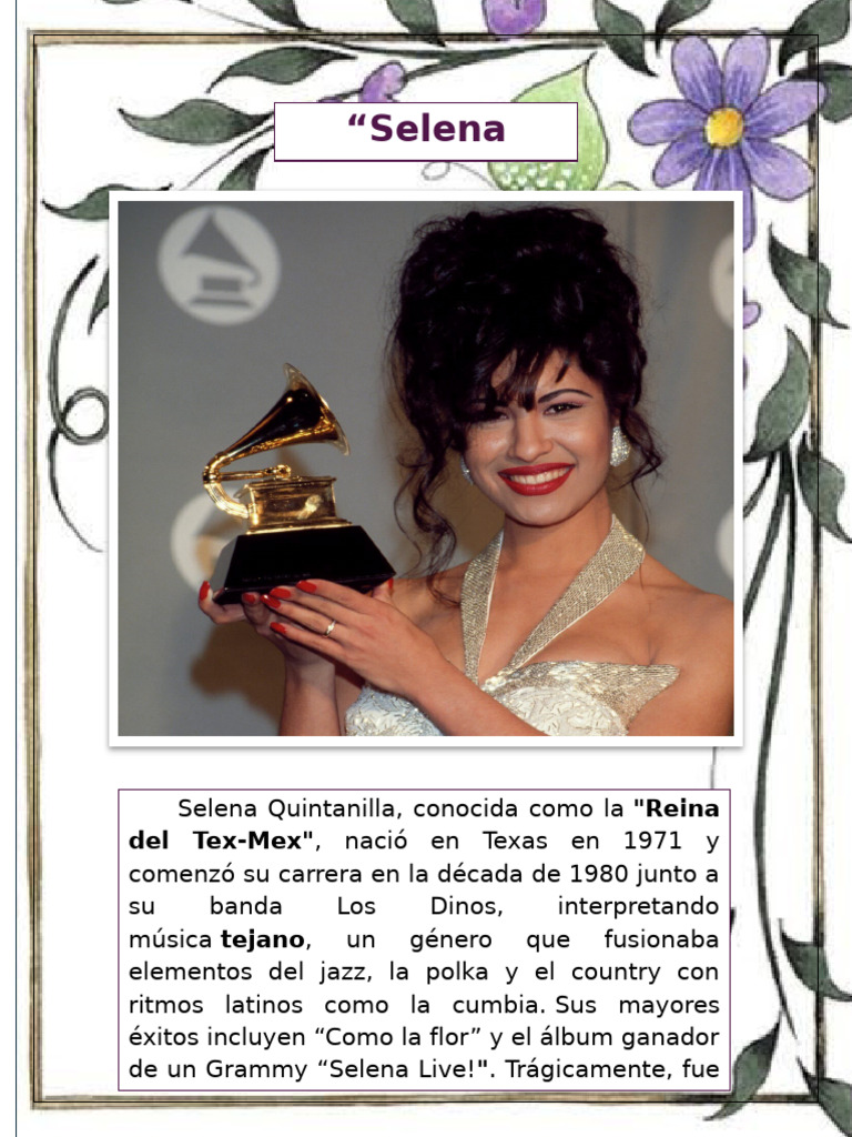 Selena Quintanilla, Español Araceli Berna 8 Año A | PDF
