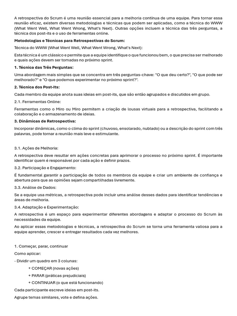 A Retrospectiva Do Scrum É Uma Reunião Essencial para A Melhoria ...