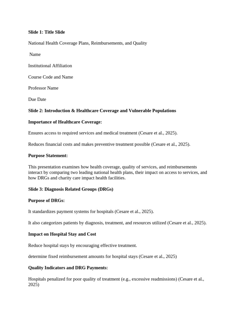 National Health Coverage Plans Overview | PDF | Health Care | Hospital