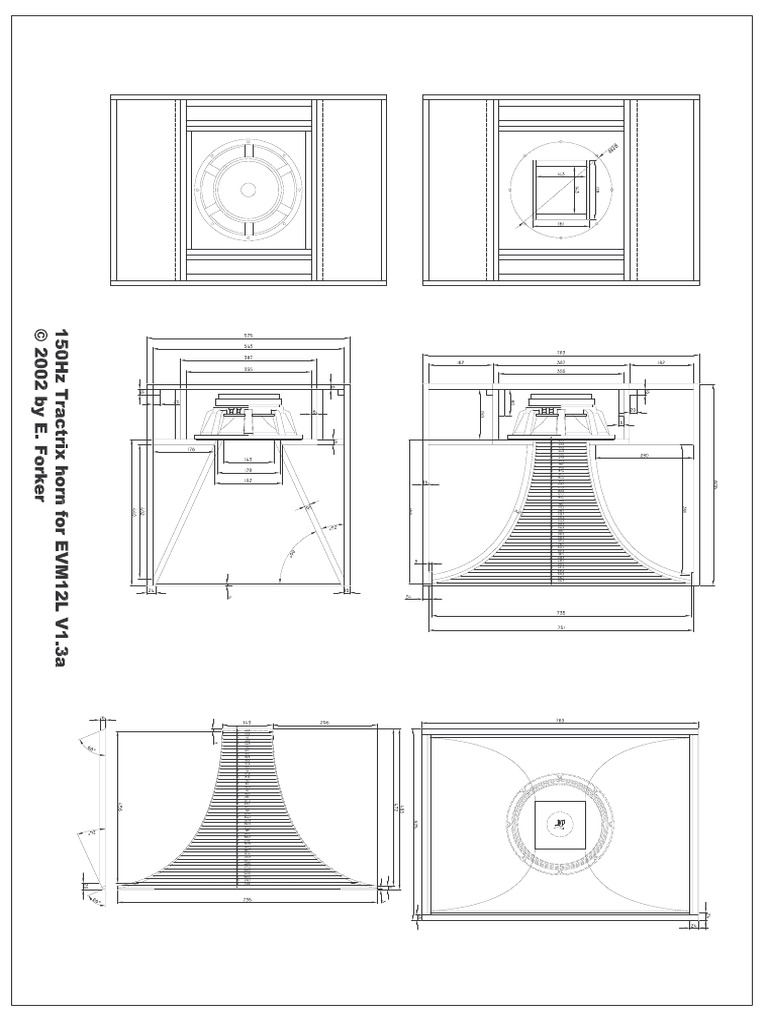 150Hz Midbass Tractrix Horn V1.3a | PDF