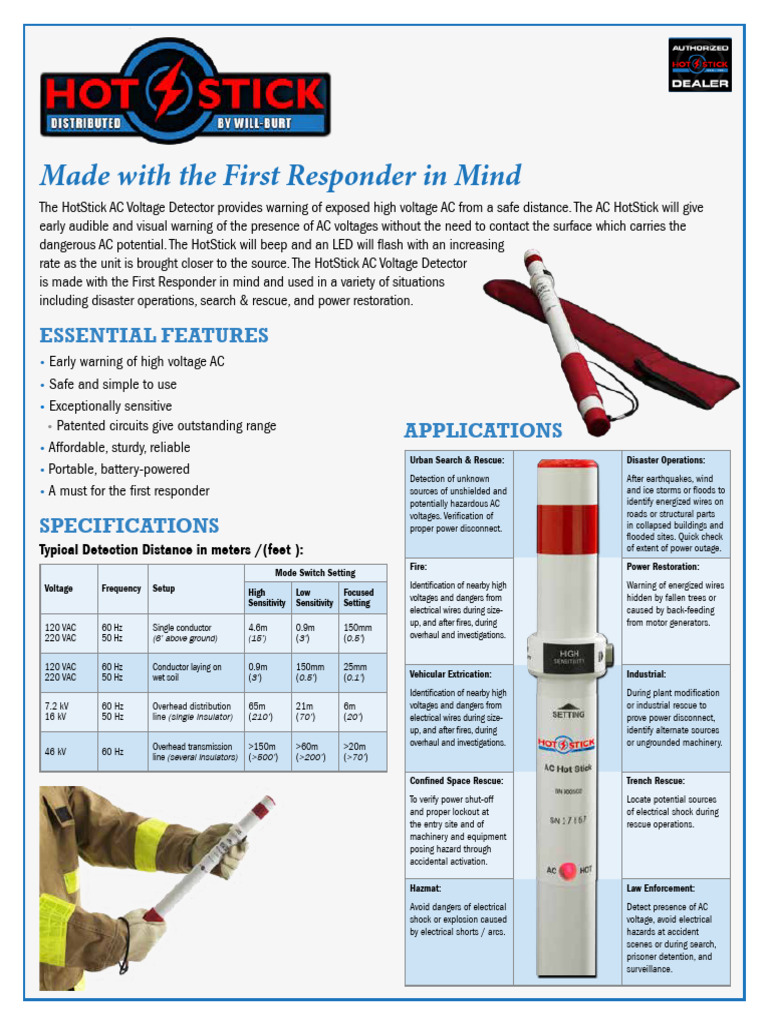 HotStick AC Voltage Detector for First Responders | PDF | Alternating ...
