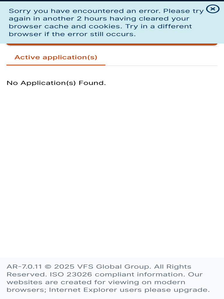 Login VFS Global | PDF