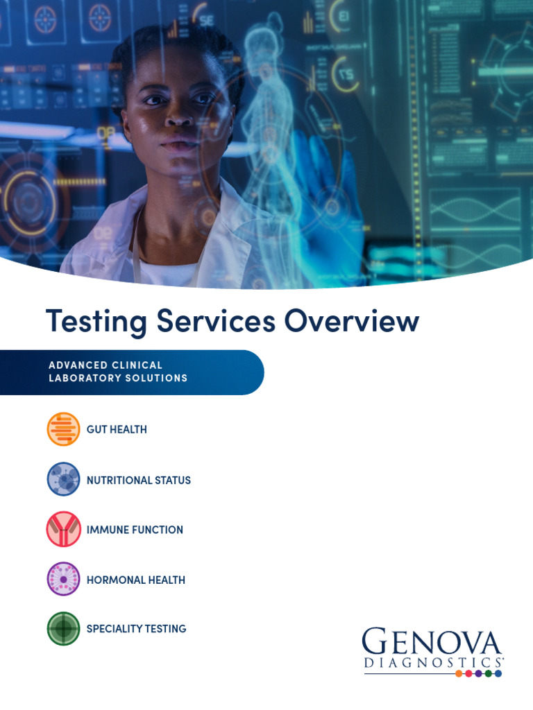 Genova Diagnostics Testing Services Overview | PDF | Allergy | Cortisol