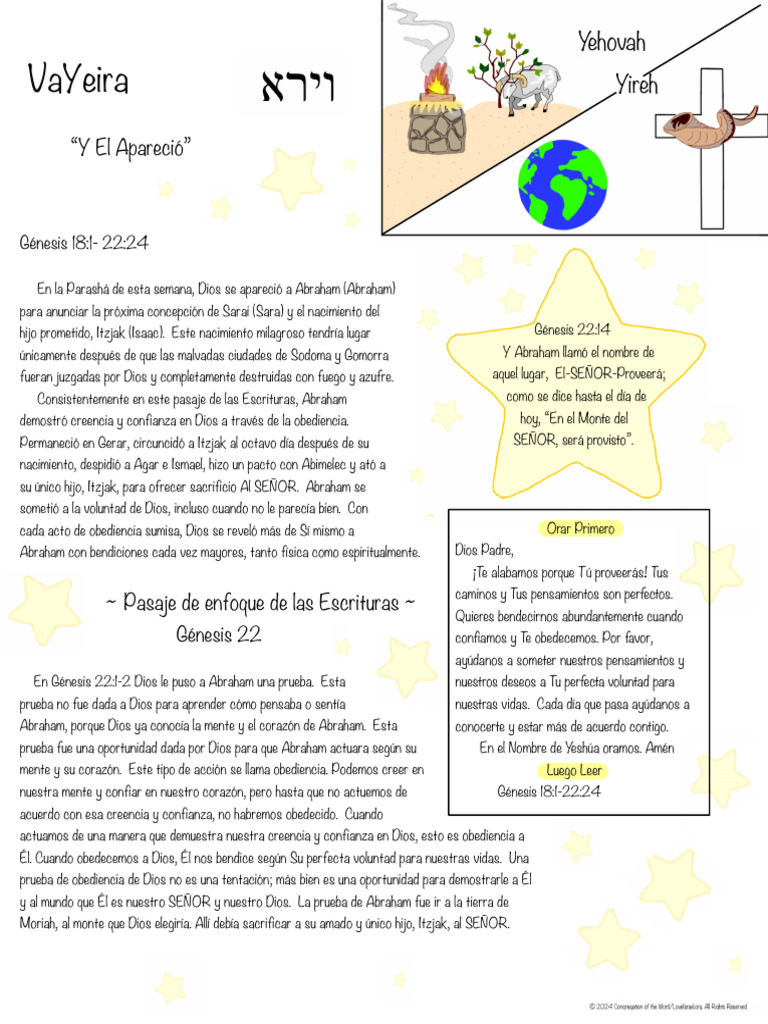 Parasha 4 Vayera in Note Espanol | PDF | Abrahán | Pecado