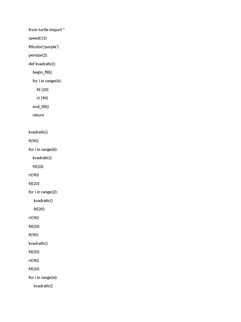 Python Turtle Graphics: Draw Squares | PDF