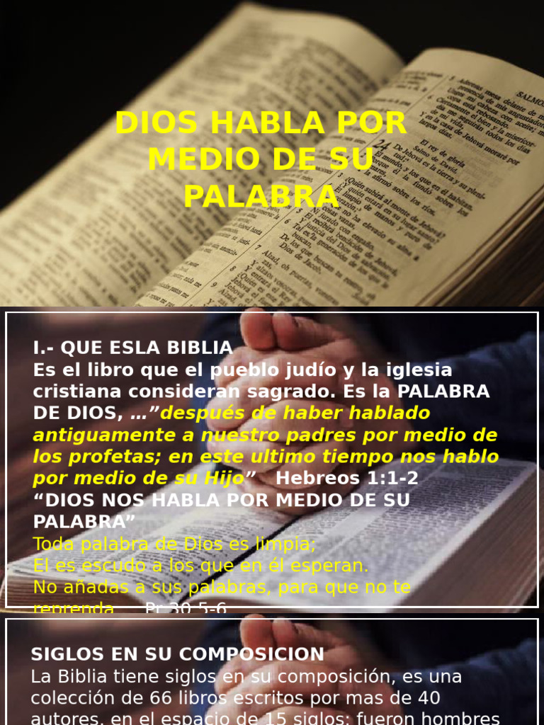 Dios Habla Por Medio de Su Palabra | PDF | Cristo (título) | Biblia