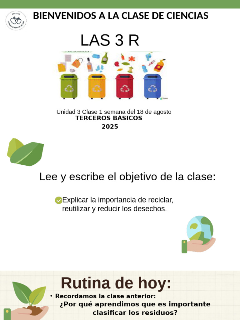 Importancia de las 3 R en Ciencias | PDF