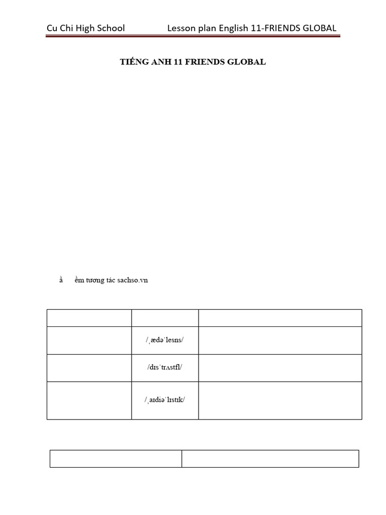 English Lesson Plan: Adolescence Unit | PDF | Lesson Plan | Vocabulary