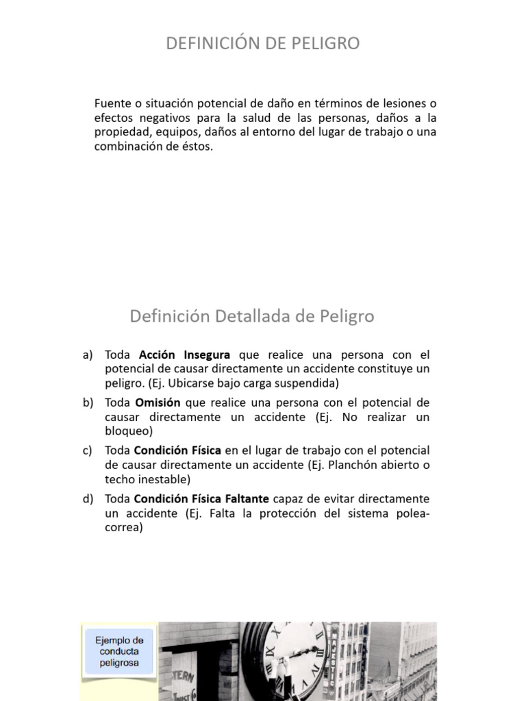 Definición de Peligro y Riesgo Laboral | PDF | Derecho laboral ...