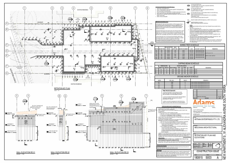 180815-S003-A-Retention Key Plan and Elevations | PDF | Structural ...