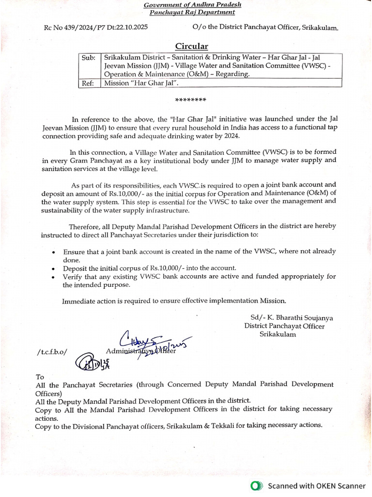 Village Water and Sanitation Committee | PDF